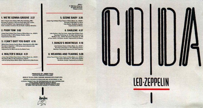 Led Zeppelin – Coda (1982) | ROCKOVICA.com